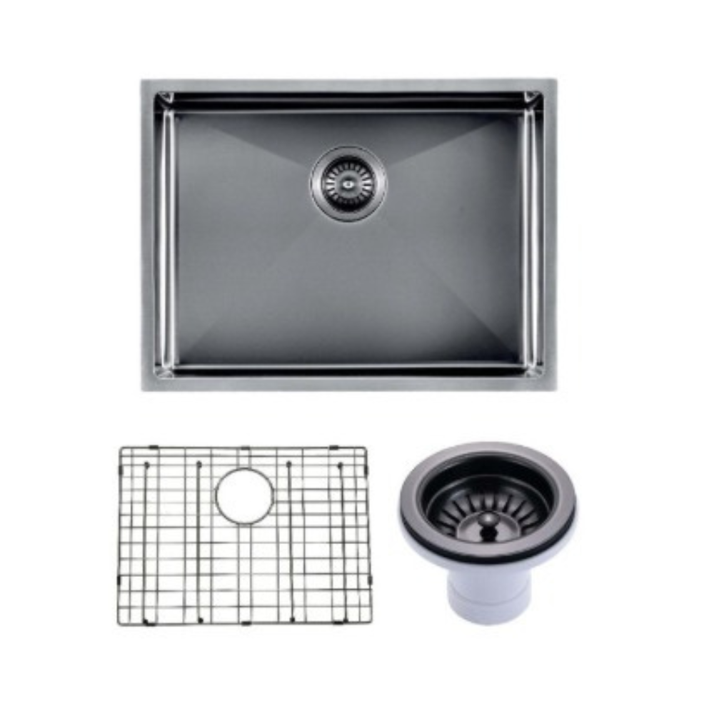 PPS – 600 Kitchen Sink Round Corner Gun Metal Single - Preet Plumbing ...